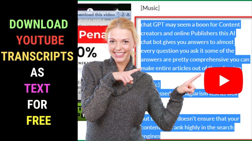 Download YouTube Transcripts as Text : Free and Easy Ways